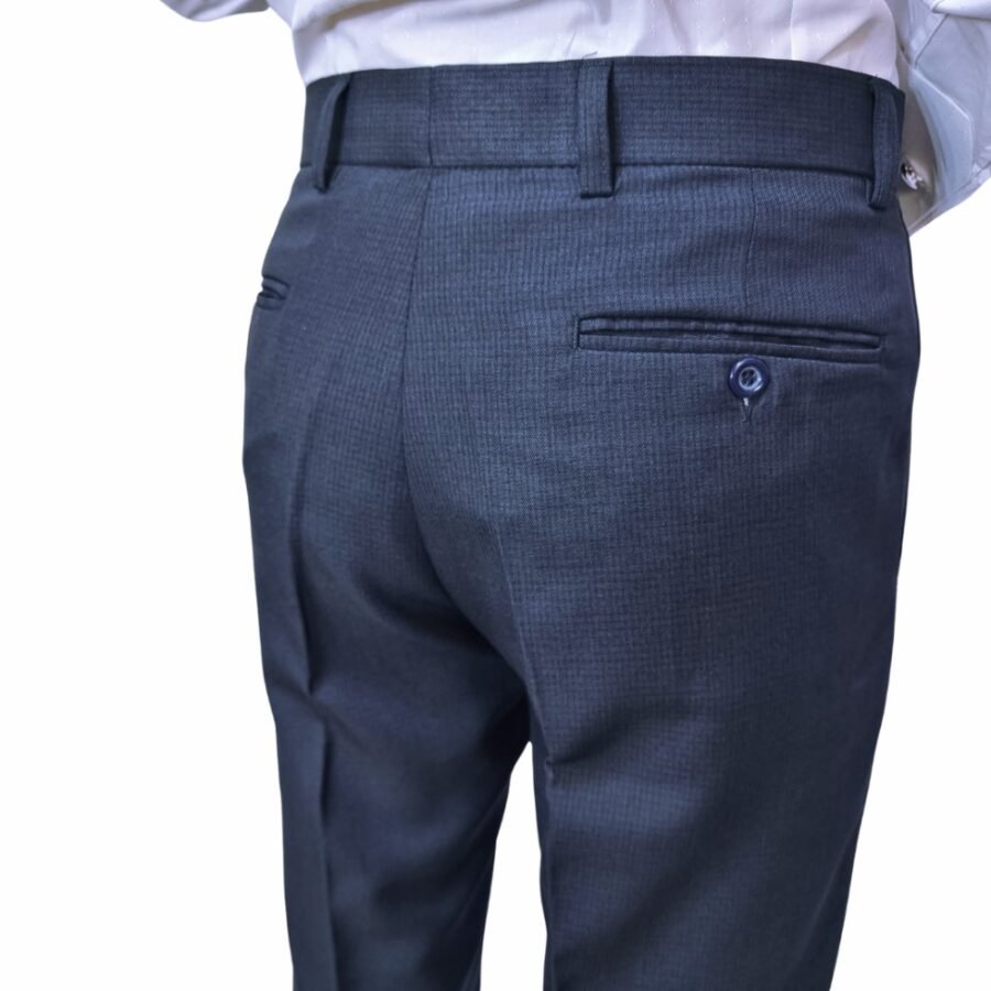 Calça Social Azul Micro Estampa - Camisaria Msstilos