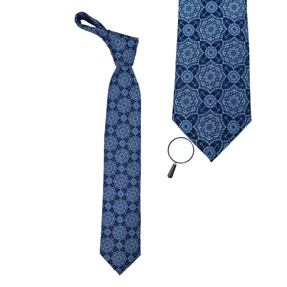 Gravata Marca Esteve Harvey Azul 8 cm x 1,47 Cm - Camisaria Msstilos