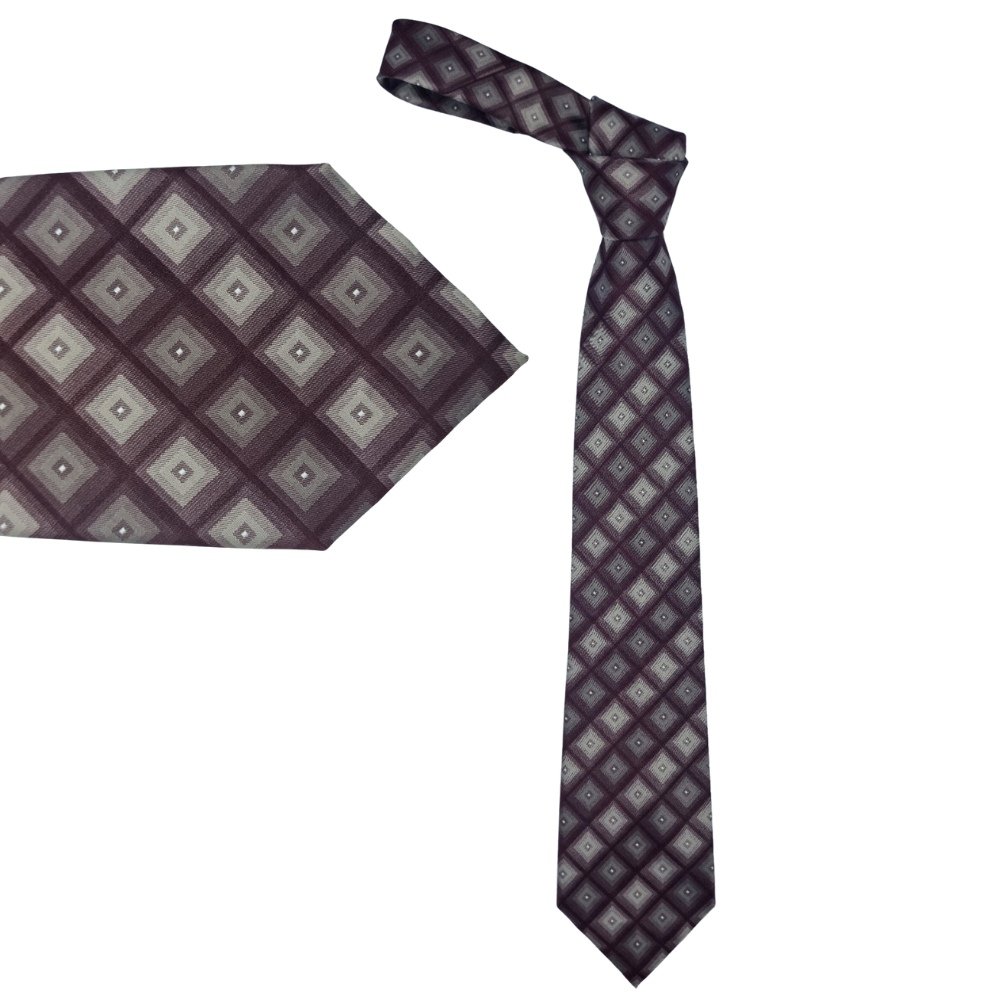 Gravata 100% SEDA Marca JOHN- ASHFORD/ Vinho escuro 9,5 cm x 1,53 Cm ...